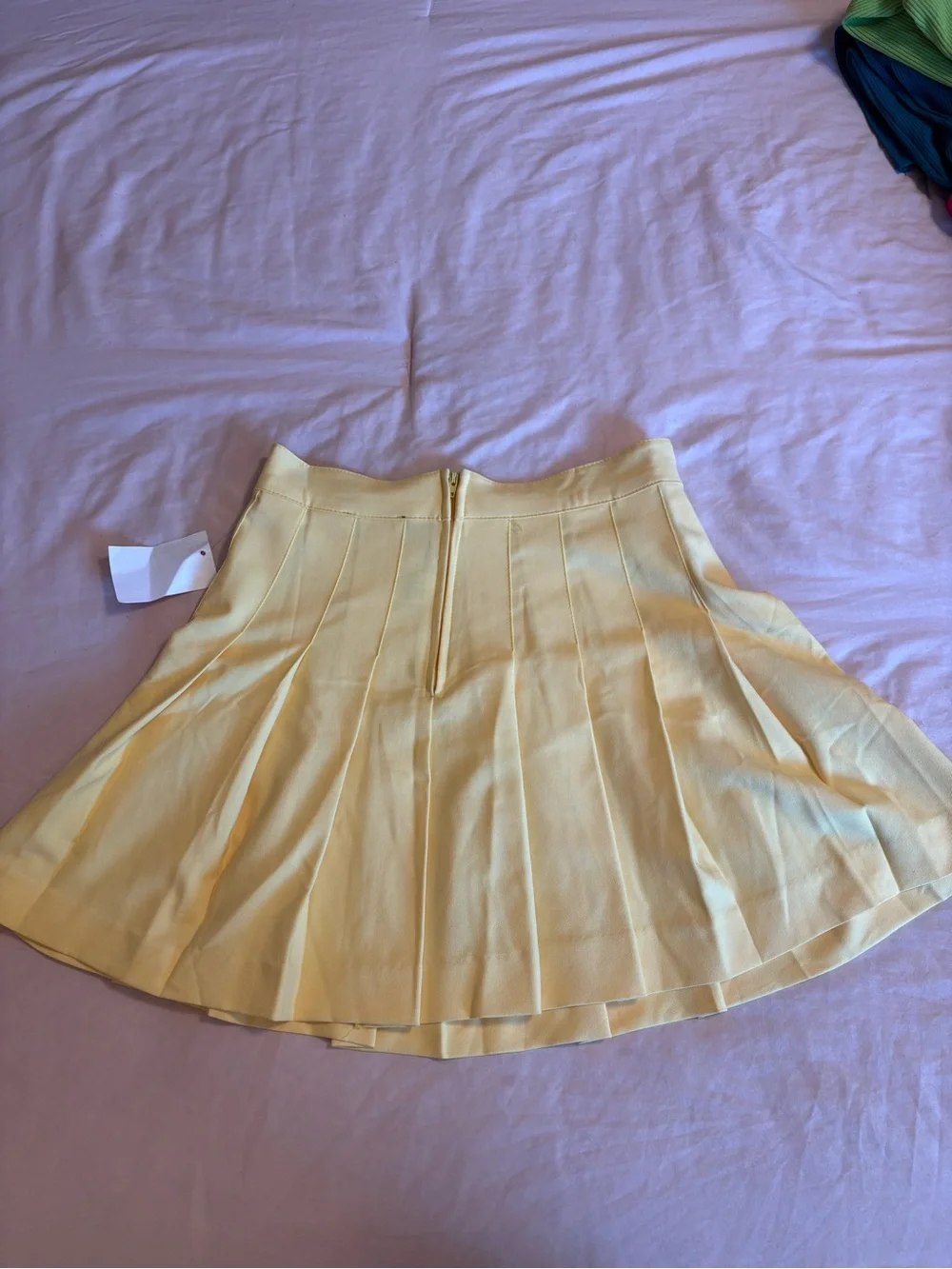 Love Tree | Skirts | Love Tree Strapless Pleated Tennis Skirt In Yellow ...